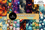 Pokemon Digital Paper Patterns