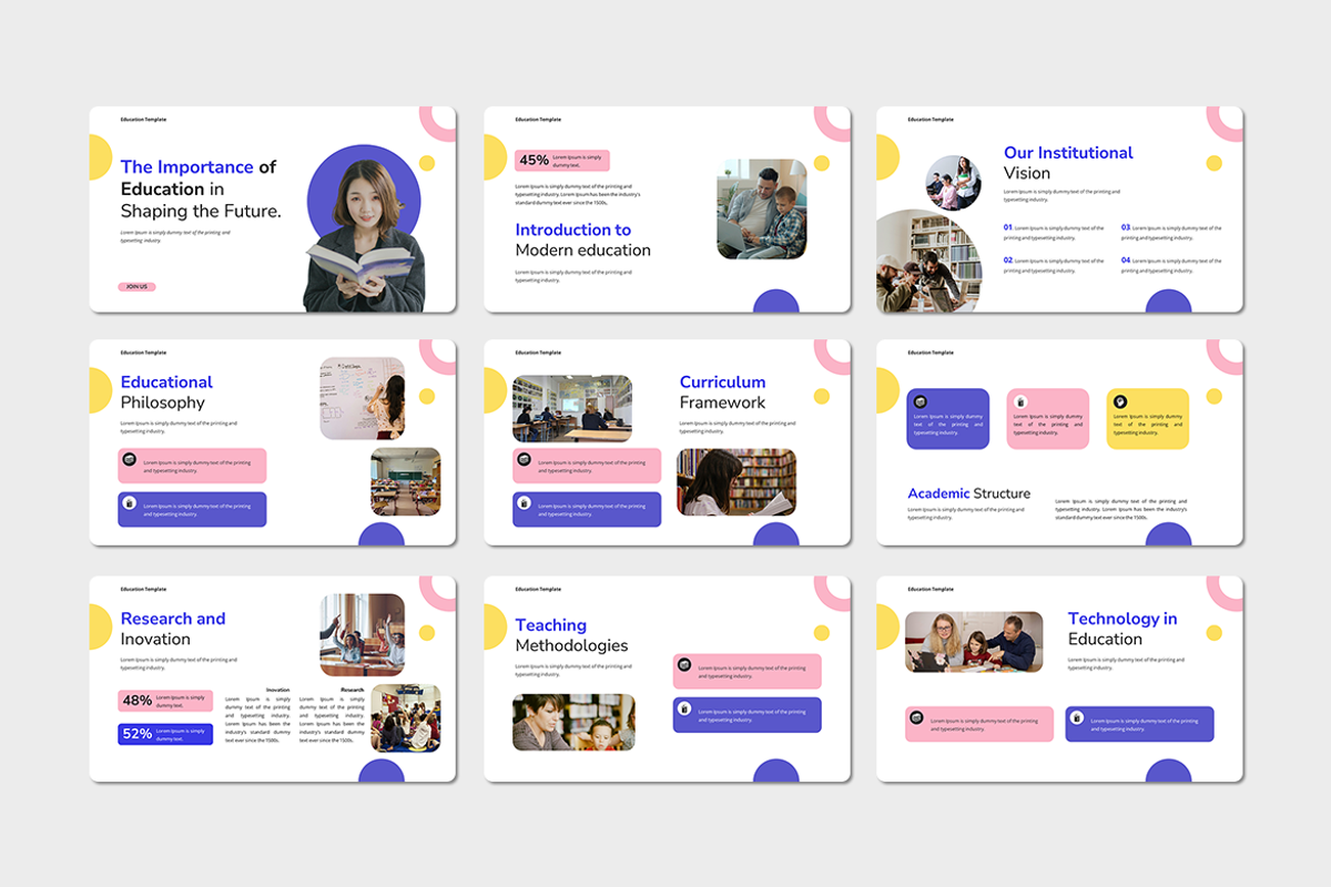 Academic Education - Google Slides, a Presentation Template by QR ...