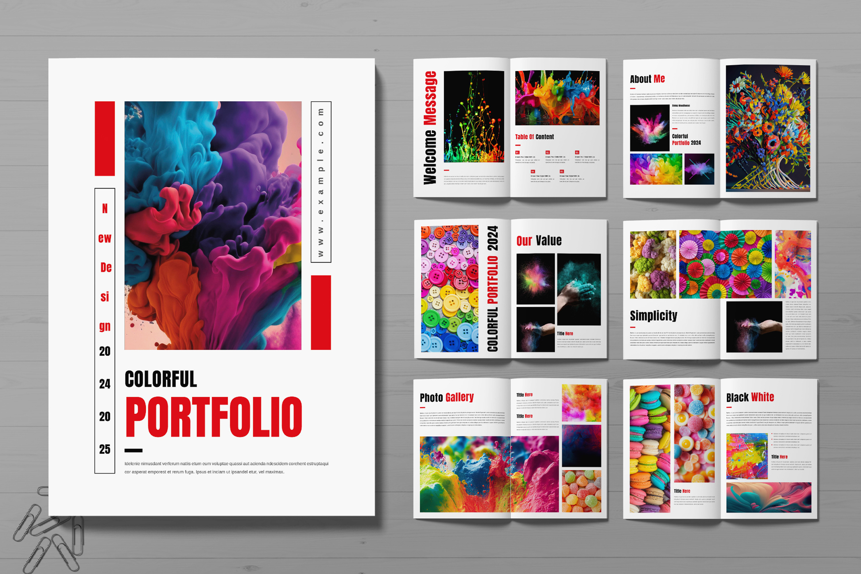 Colorful Portfolio Templates