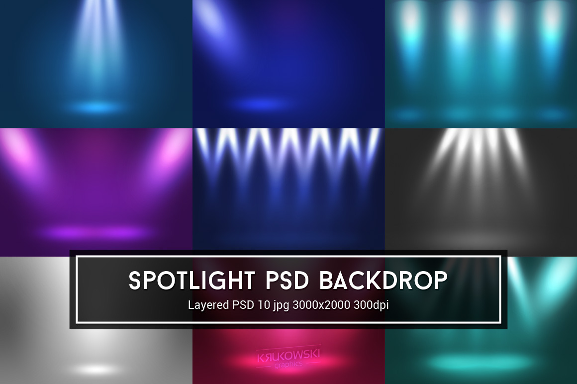 Spotlights PSD Backdrops, a Texture Graphic by Krukowski Graphics