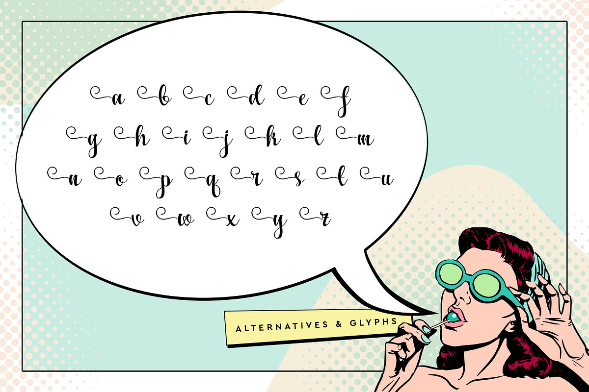 Golly Gosh, a Script Font by Font Bundles