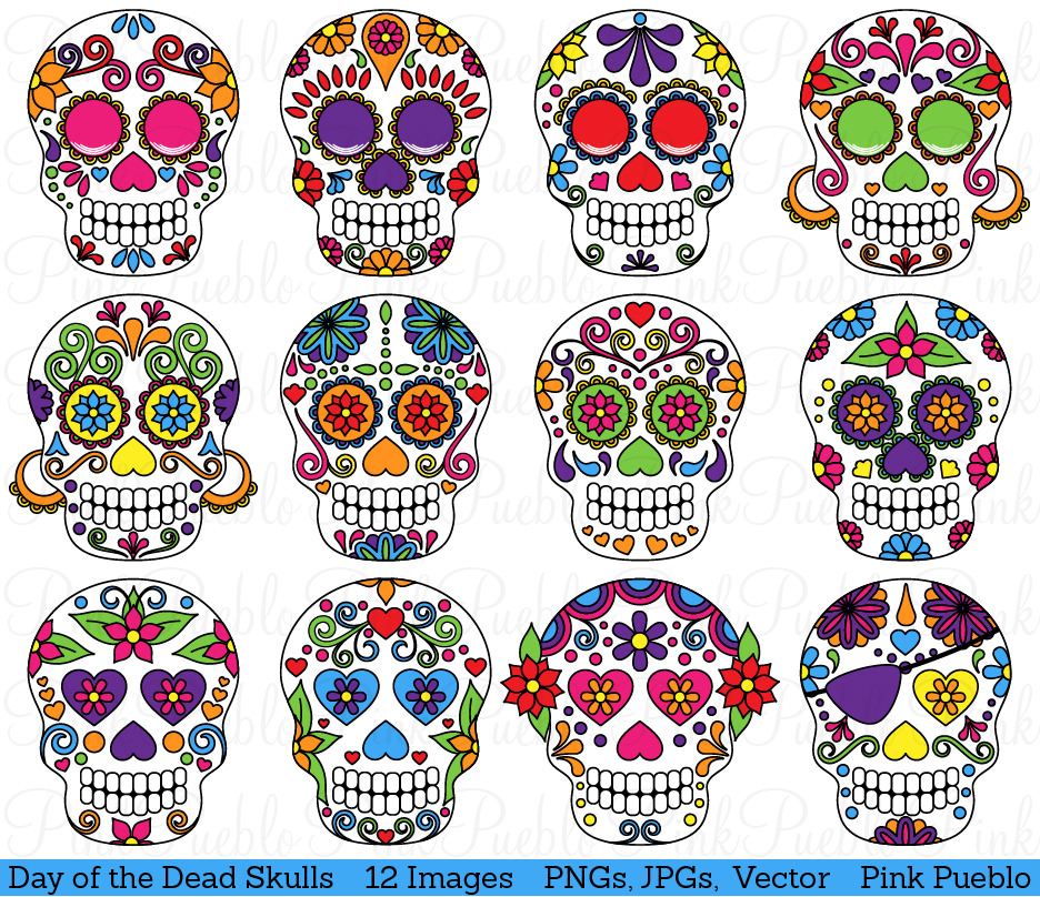 Day of the Dead Sugar Skulls, an Illustration by PinkPueblo