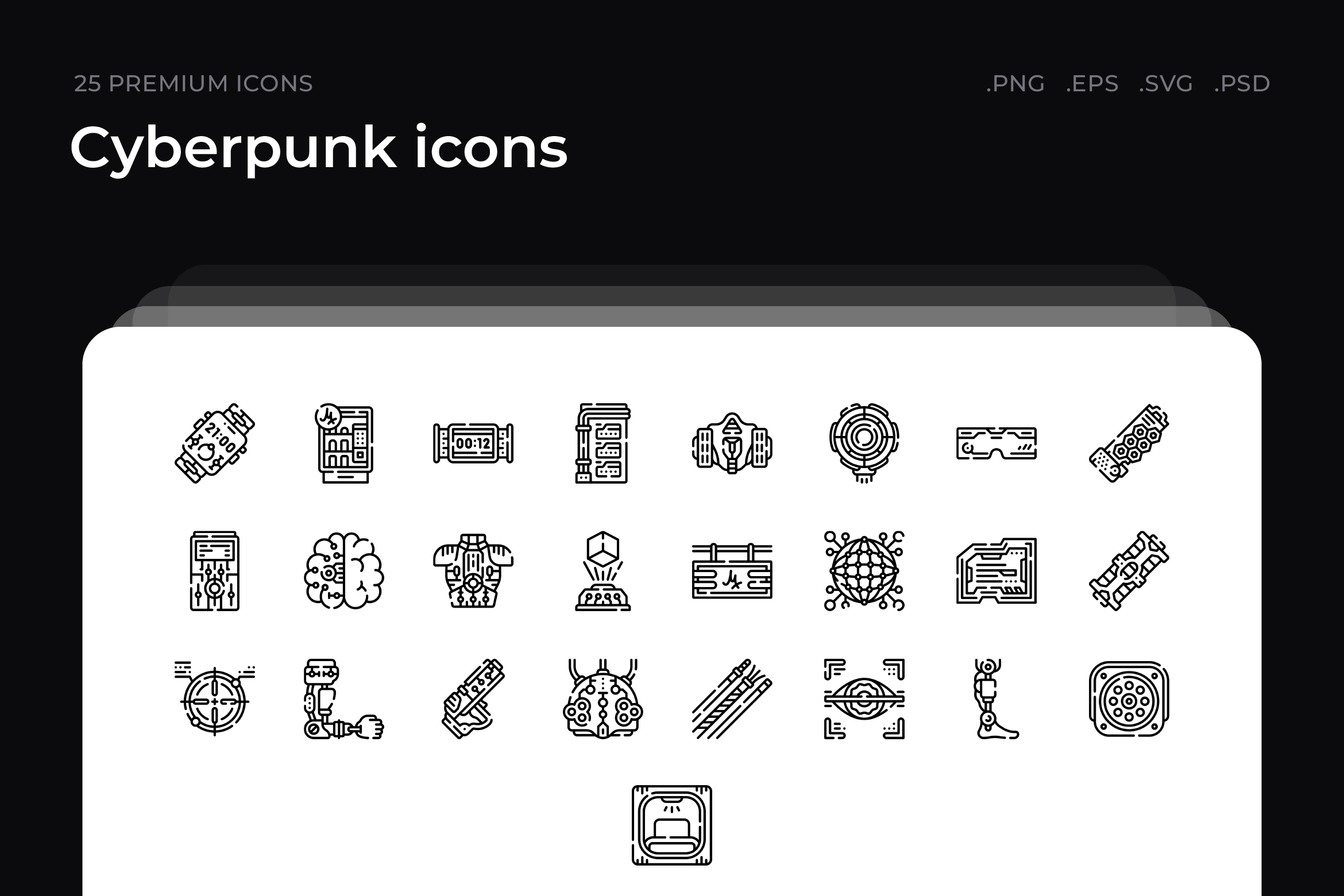 Cyberpunk icons, an Outline Icon by Wencory