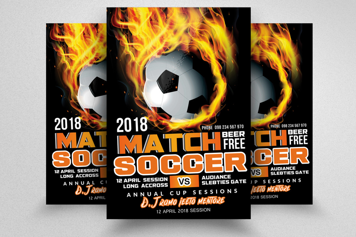 10 Soccer Flyer Bundle, a Flyer Template by Design Up