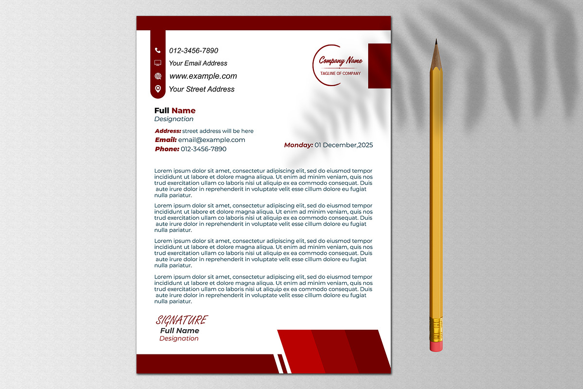Professional Letterhead Layout