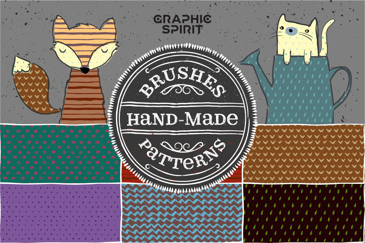 Hand Made Brushes & Patterns, a Pattern Graphic by Graphic Spirit