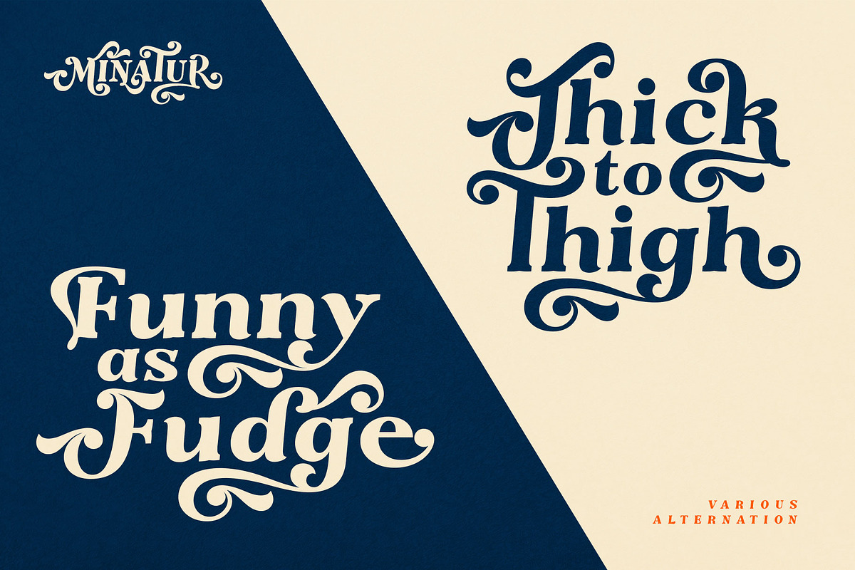 The Minatur Typeface, a Serif Font by alit design