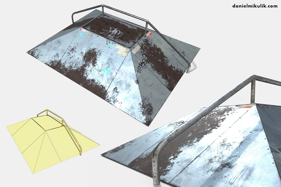 Skate Ramp PBR Textures, a 3D by Daniel Mikulik