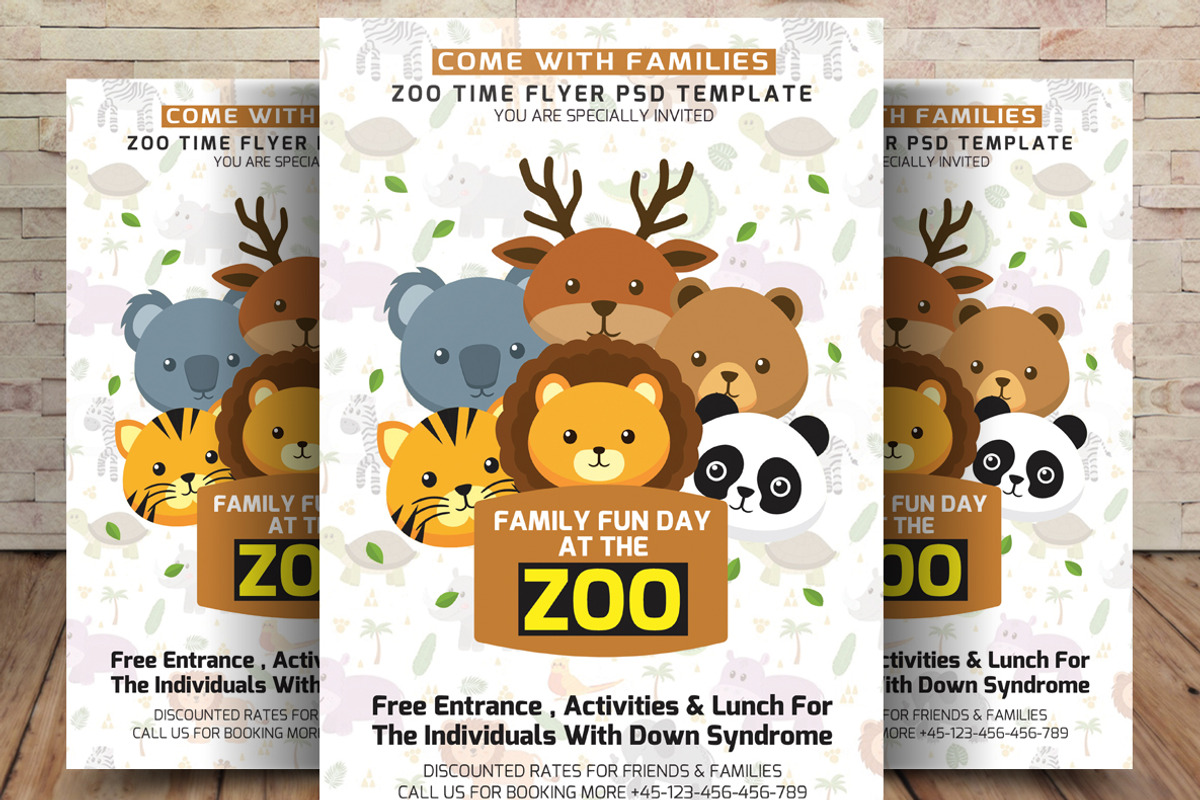 Zoo Flyer Template, a Flyer Template by graphicforest
