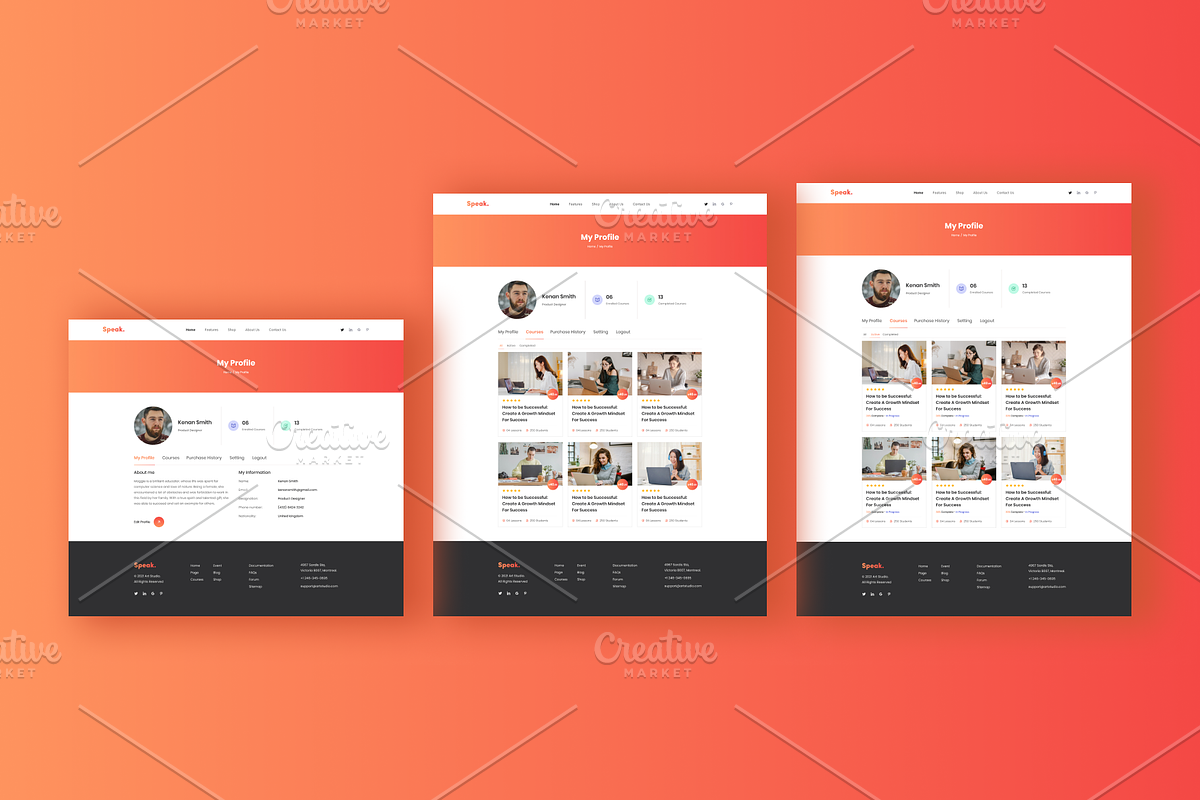 Speak-Education & LMS Figma Template
