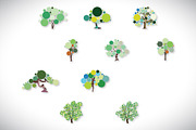 10 Tree Designs, an Illustration by Congruent Graphics