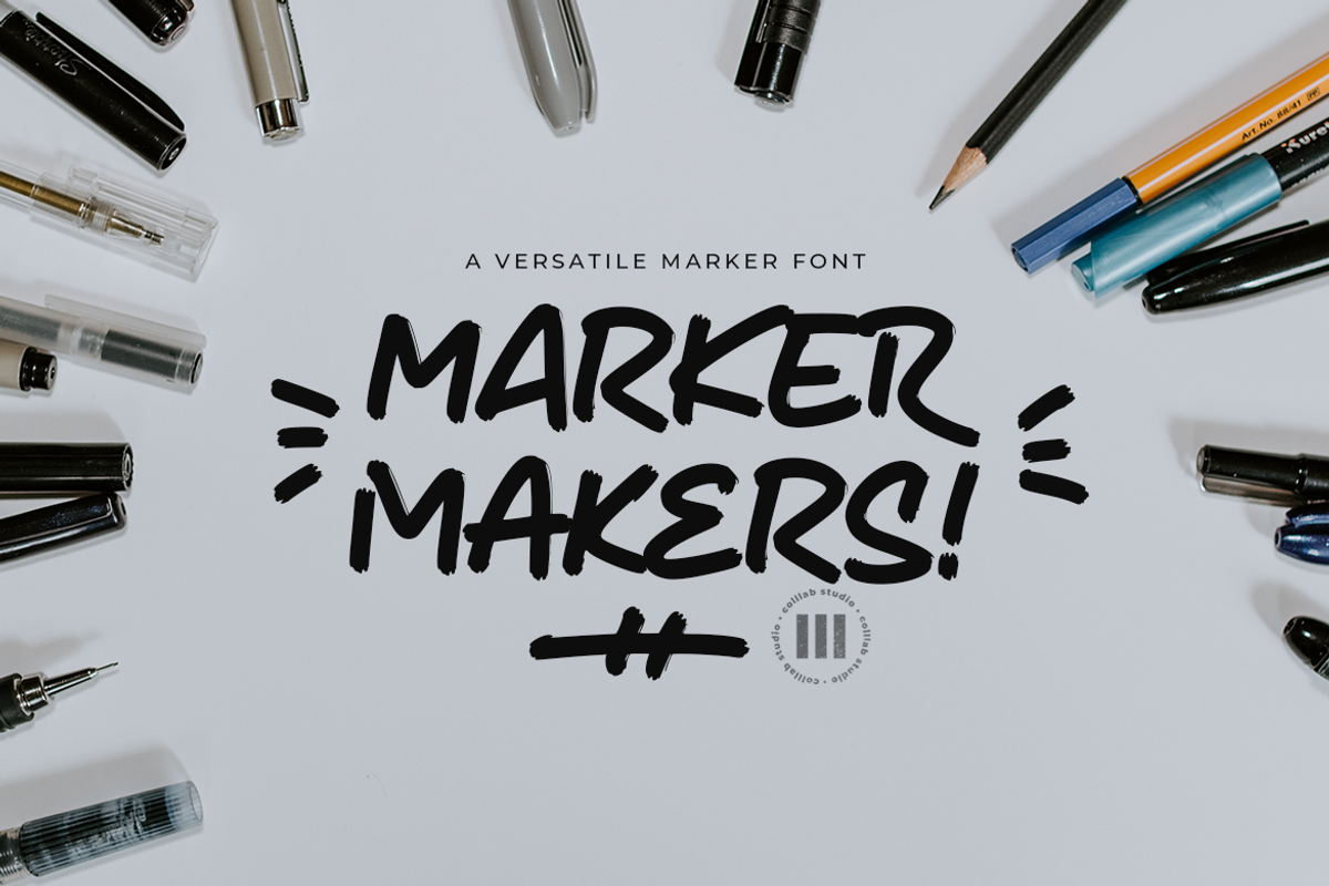 Marker Makers |A Versatile Marker Font