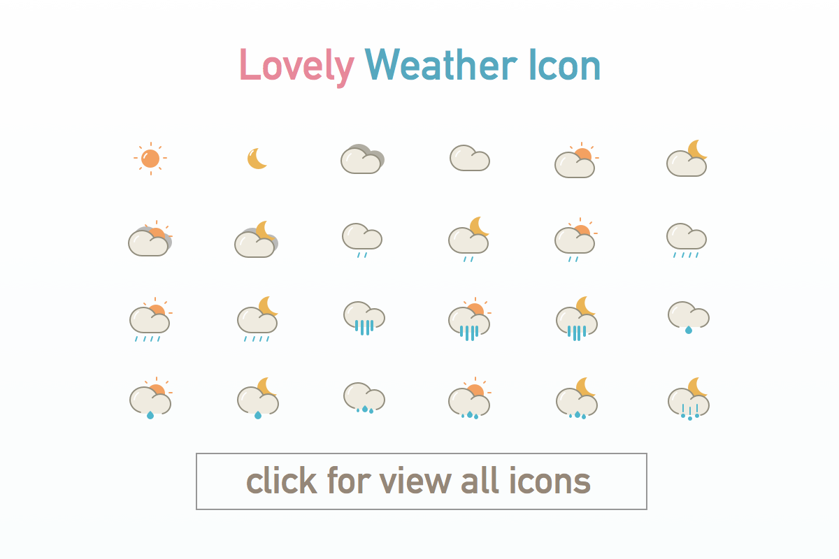 Vector Lovely Weather Icons