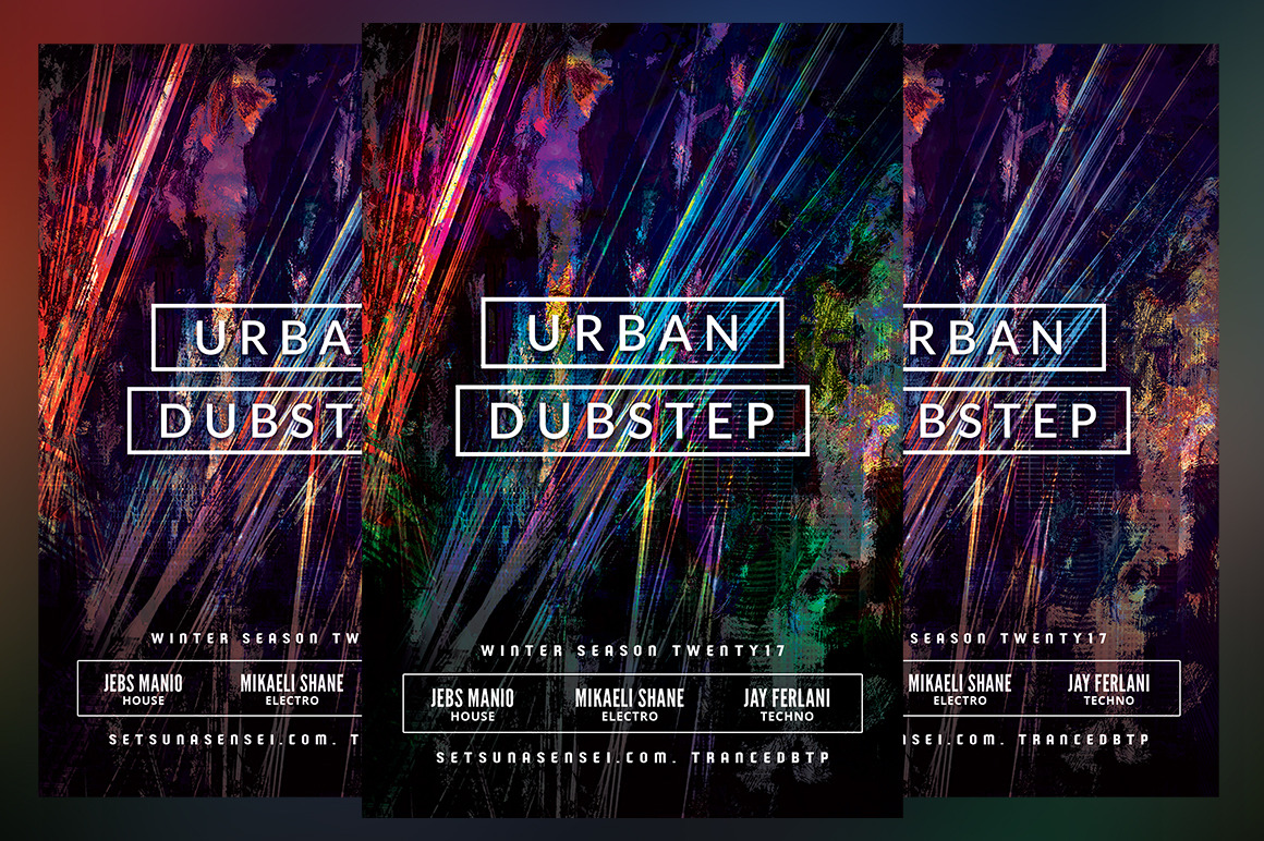 Urban Dubstep Club Flyer, a Flyer Template by KiraYamato Design Studio