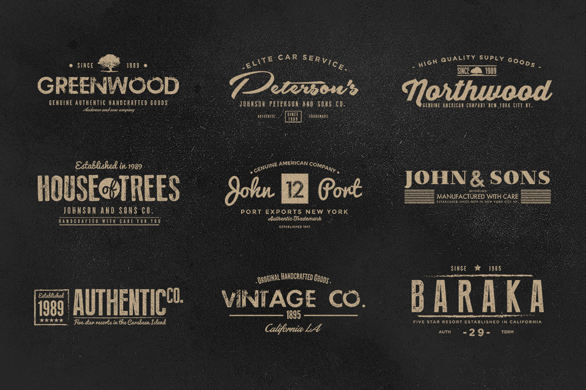 Vintage Labels & Logos Vol.7, a Branding & Logo Template by Graphicdome