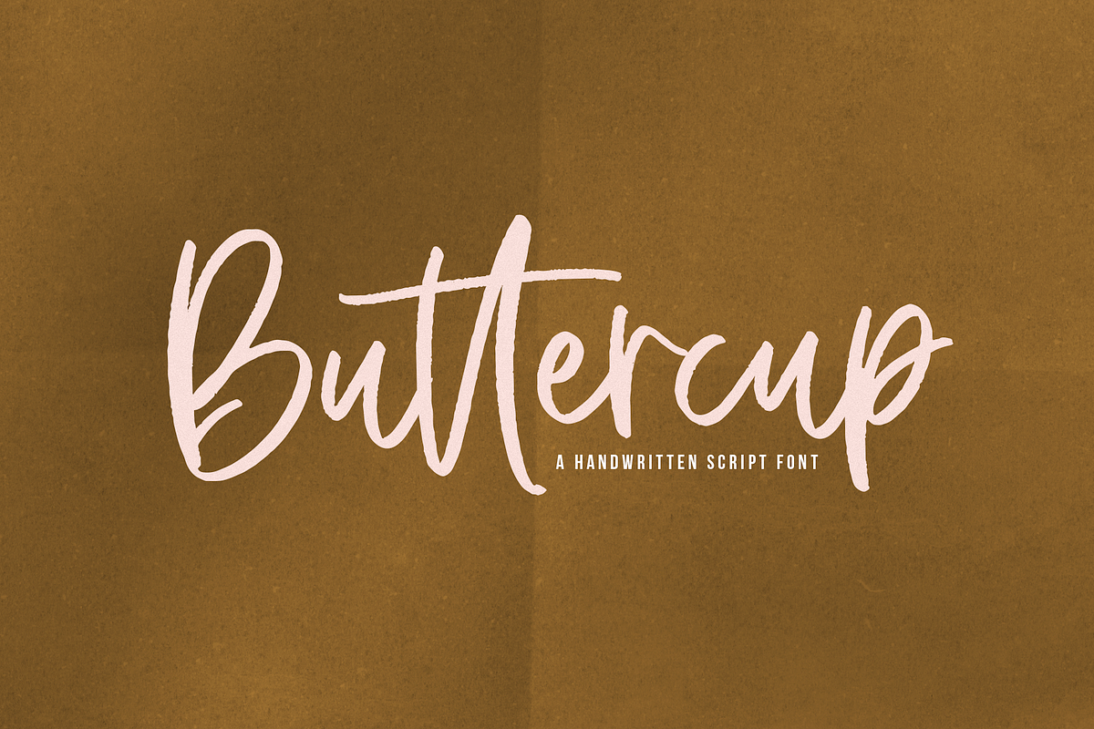 Buttercup | Handwritten Script Font, a Script Font by KA Designs