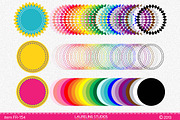 Colorful Digital Clip Art Frames, an Illustration by Laureling Studios