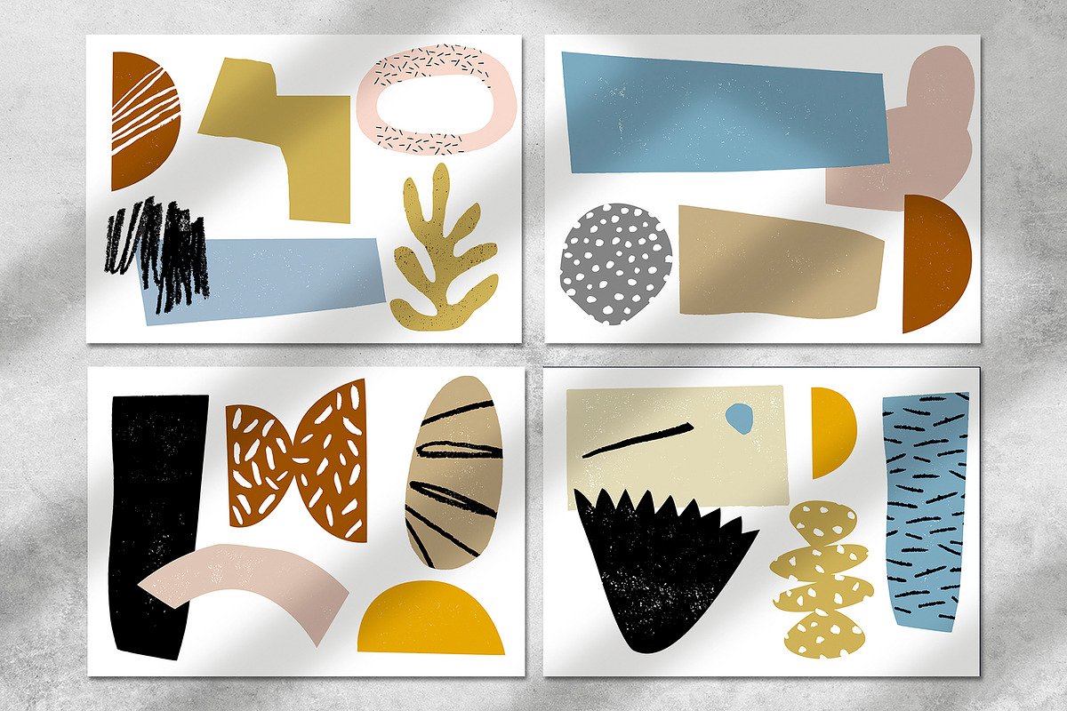 Abstract art cutouts