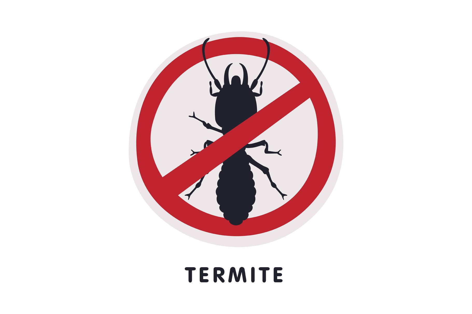 Termite Insect Prohibition Sign, an Illustration by TopVectors