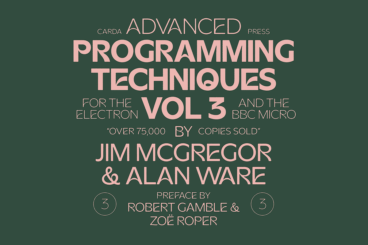 Acorn, a Font by Simon Walker