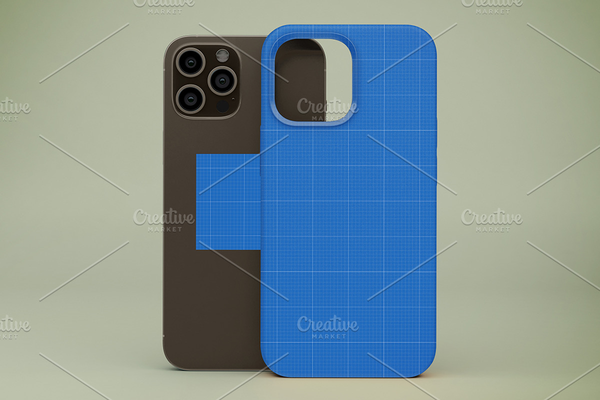 iPhone 12 Case Mockup, an iPhone Mockup by Qaleb Studio