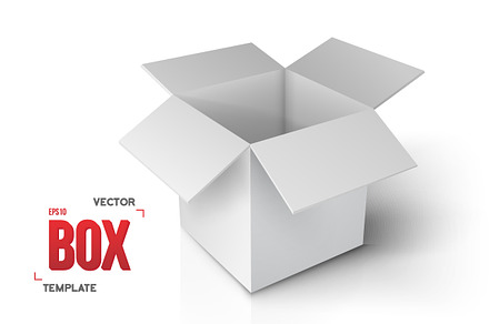 Realistic Vector Open Box | Graphic Objects ~ Creative Market