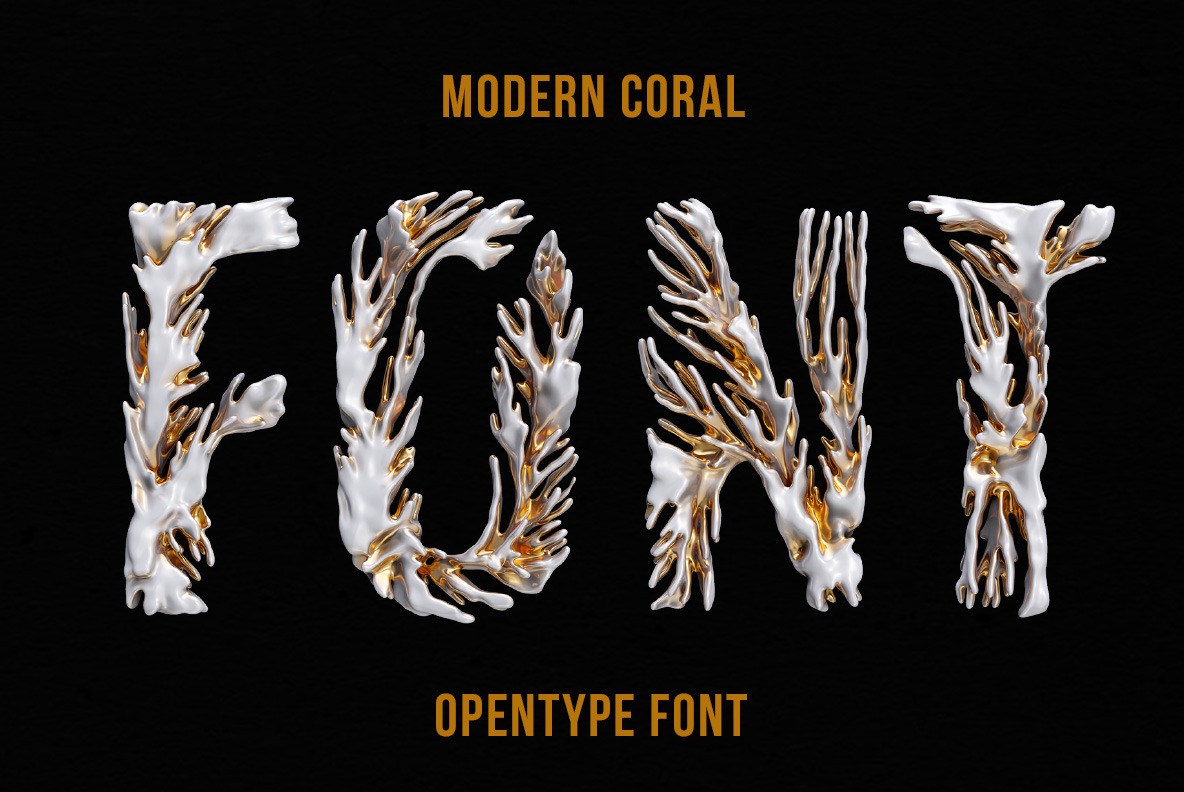 Modern Coral Font, a Font by Handmadefont
