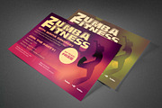 Zumba Fitness Class Postcard, a Card Template by loswl