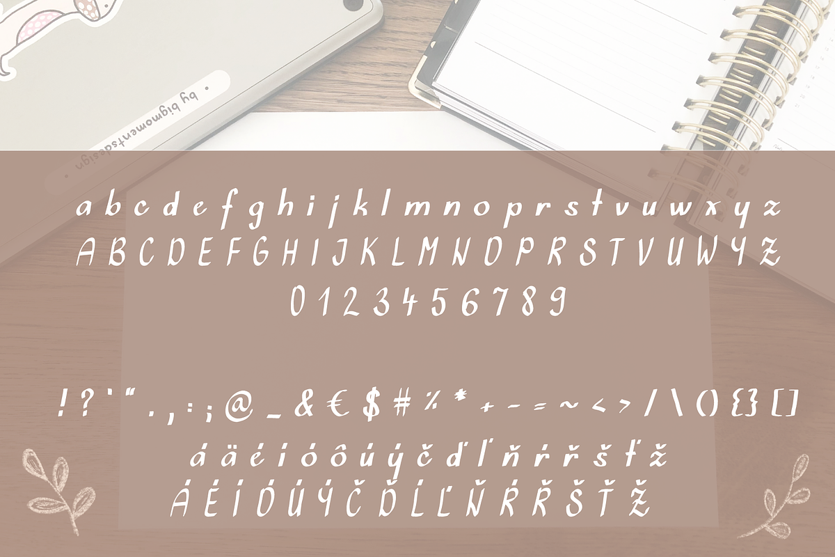 Journaling script handwritten font, a Script Font by bigmomentsdesign