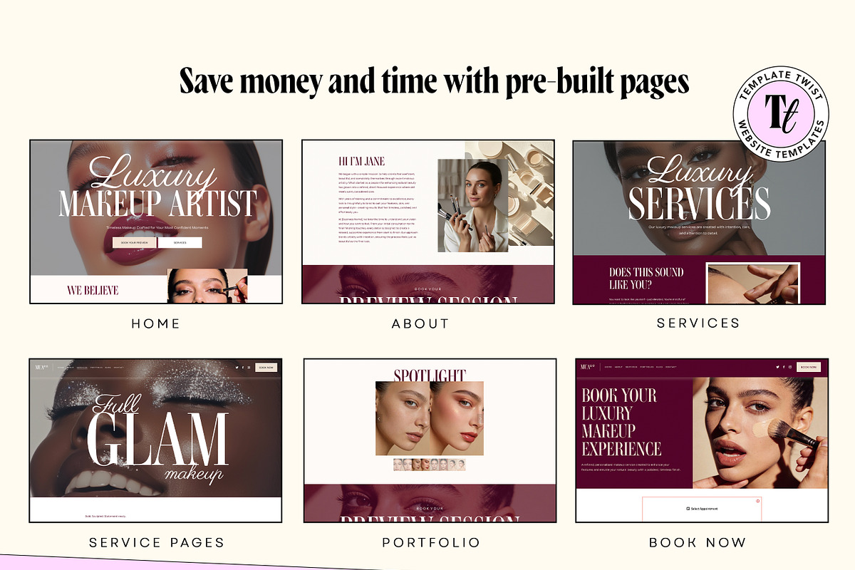 Makeup Artist Website Squarespace, a Squarespace Template by Template ...