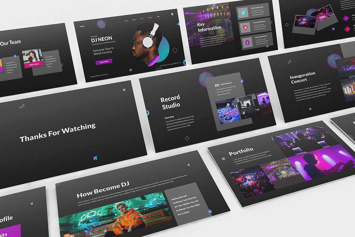 Dj Powerpoint Presentation Template, a Presentation Template by ...