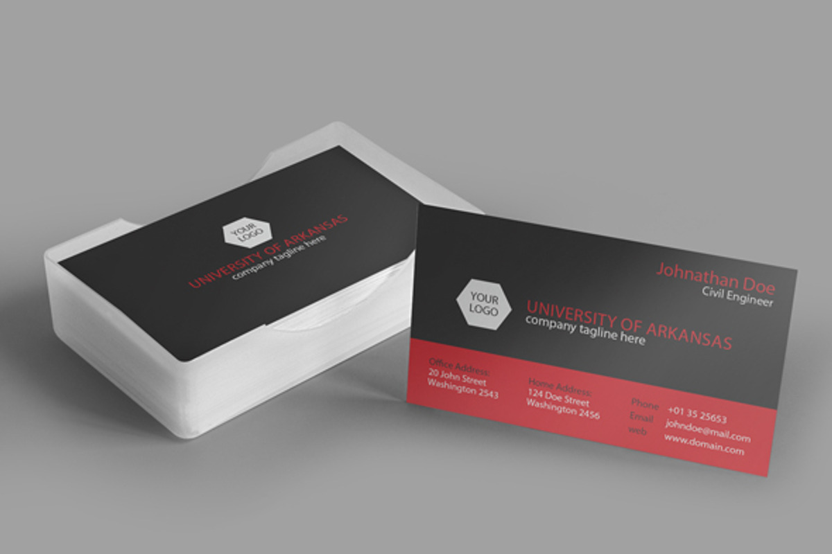 University Business Card, a Business Card Template by voryu