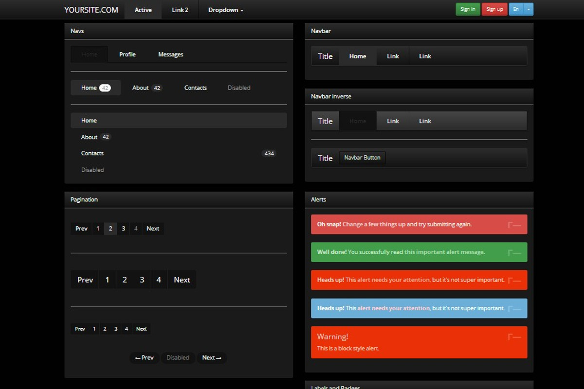 Bootstrap 3.0. black classic theme, a Bootstrap Template by Bootstraptor