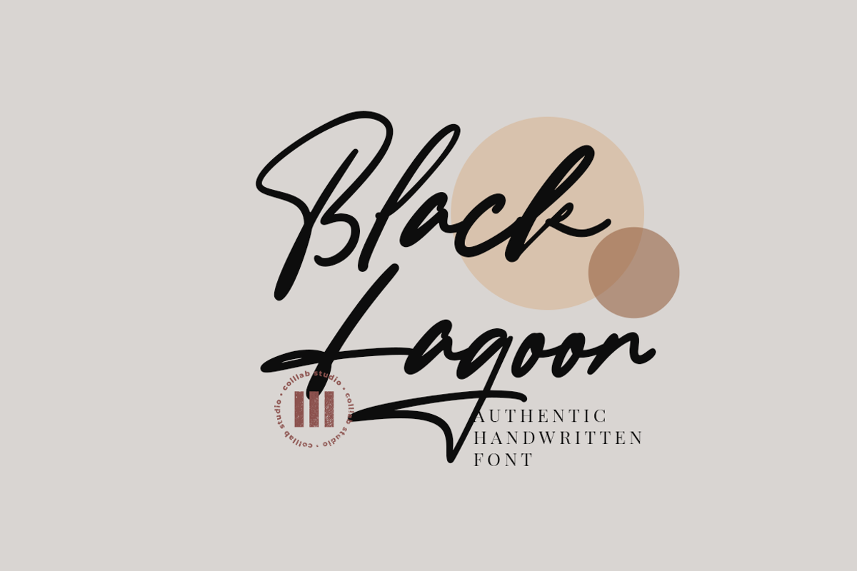 Black Lagoon | An Authentic Script, a Script Font by Colllab Studio