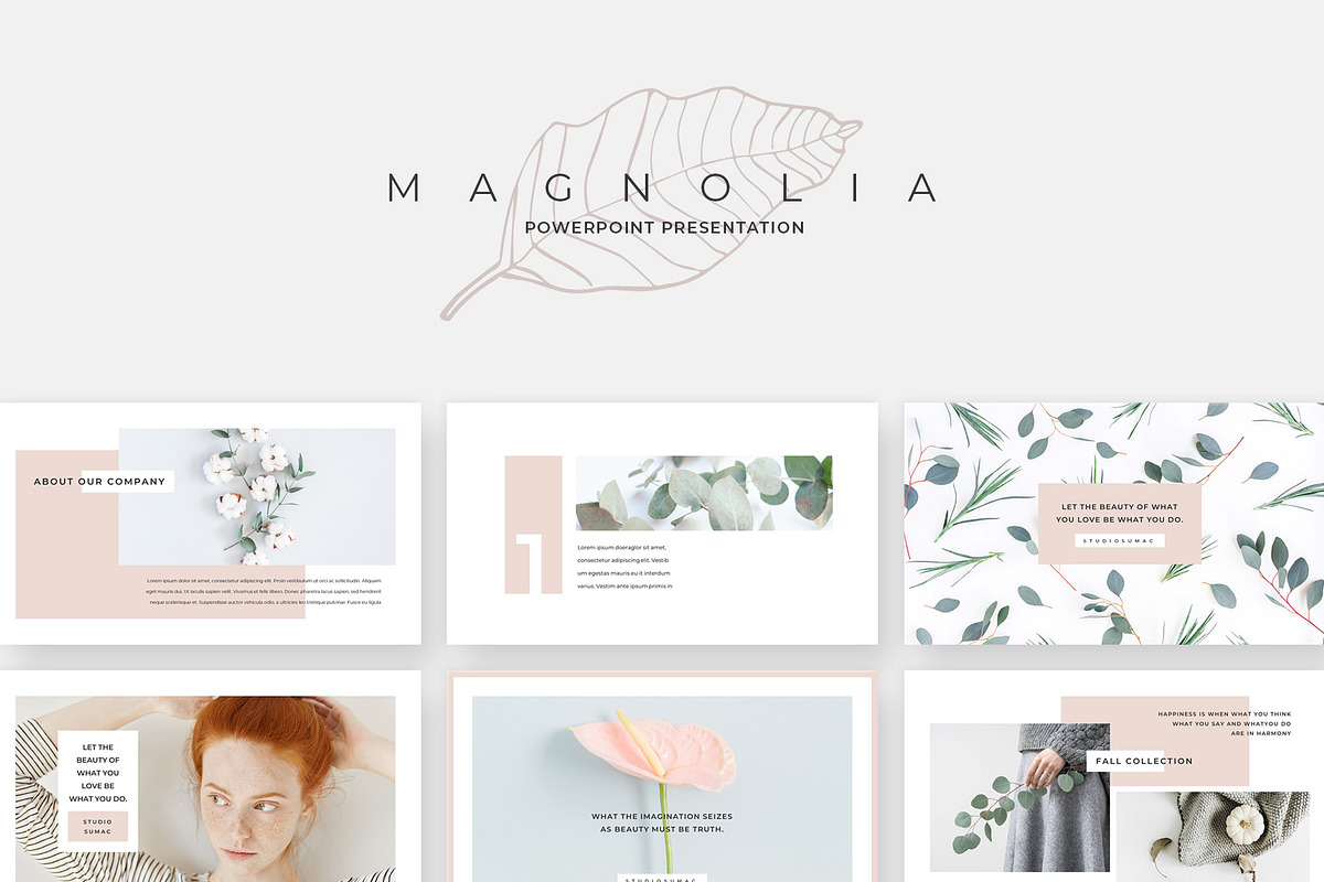 Magnolia PowerPoint Presentation, a Presentation Template by Studio Sumac