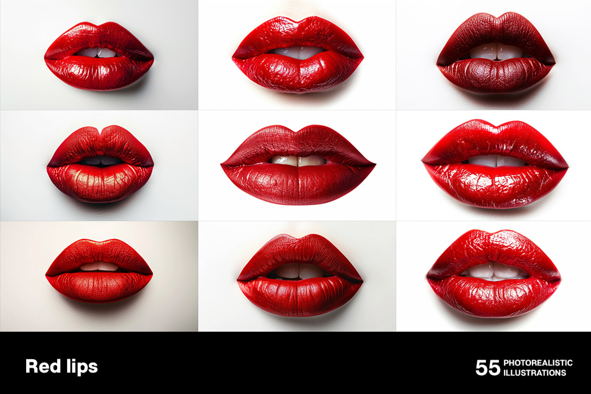 Red lips. Collection, a Beauty & Fashion Photo by Handmadefont