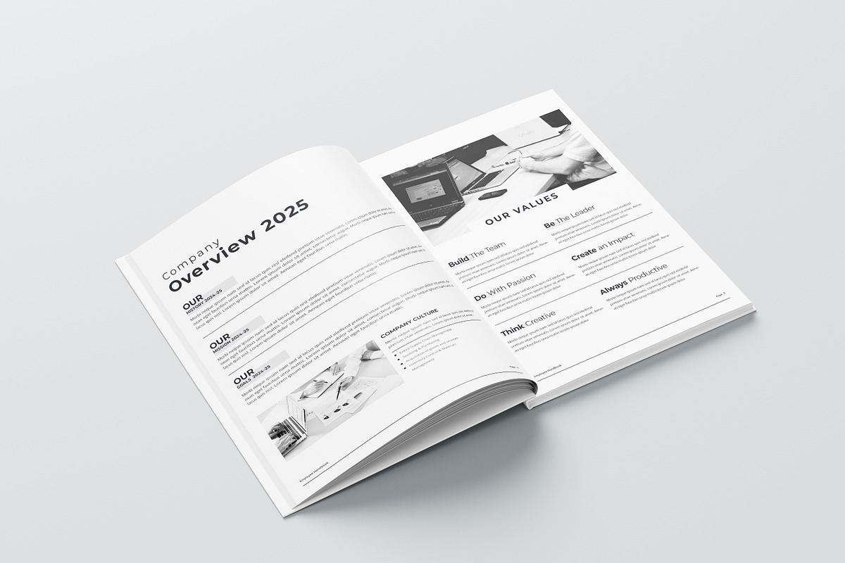 Employee Handbook | Word & Indesign, a Brochure Template by obayes