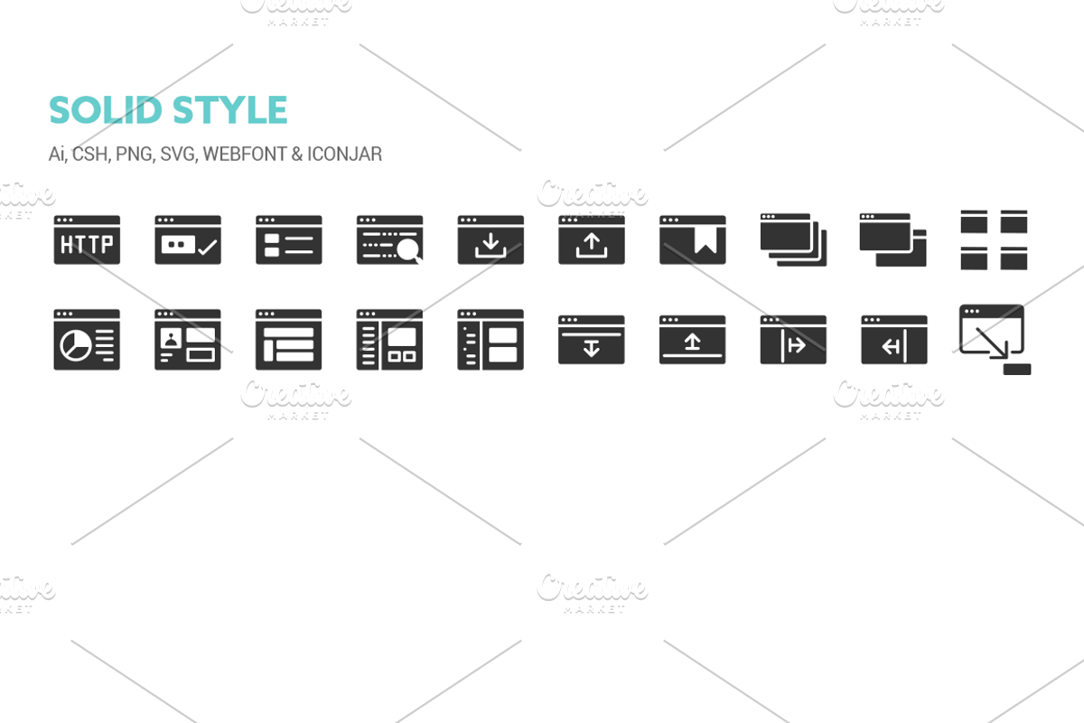 Web Dev Icons, a Solid Icon by Vectopus.com