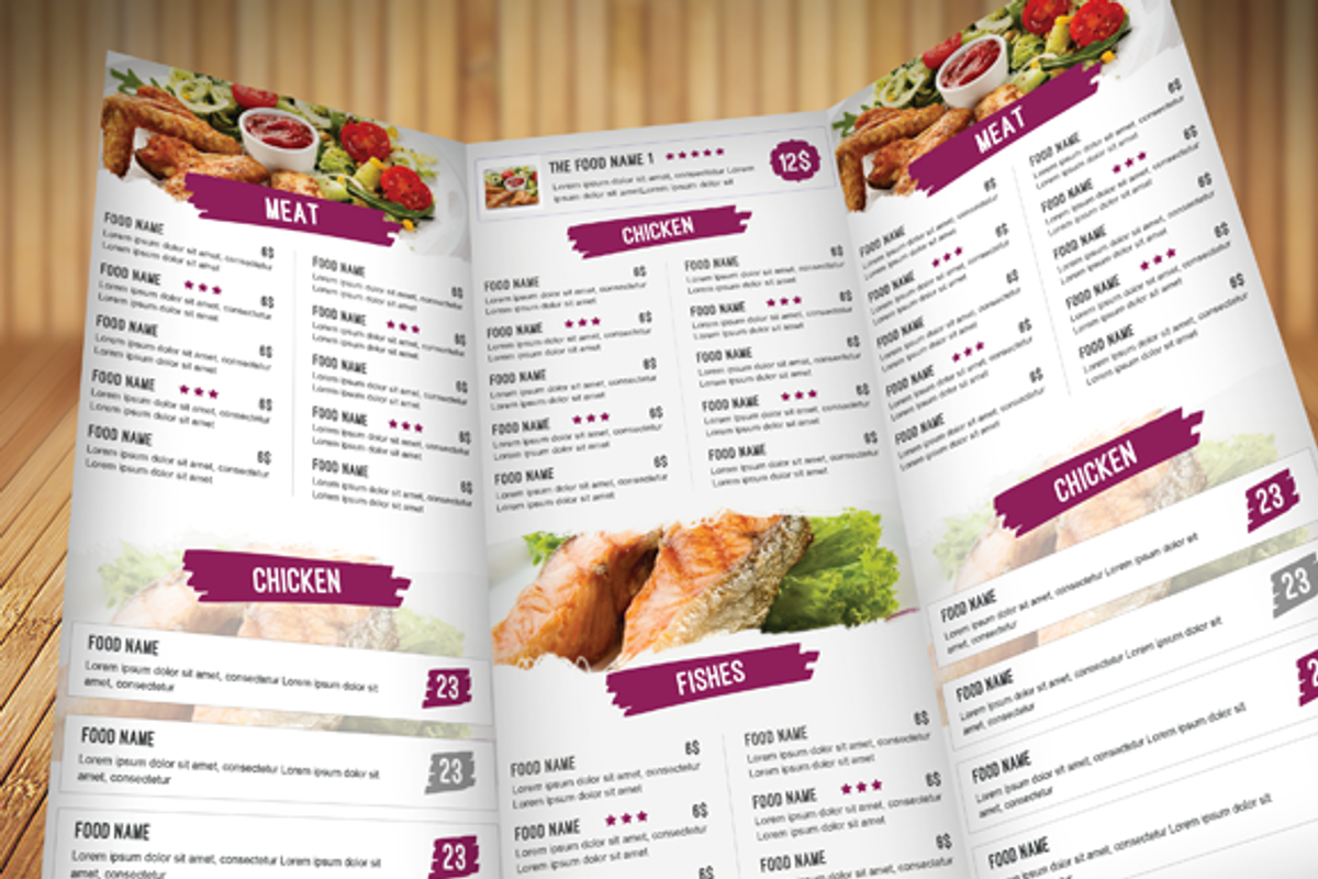 Clean Food Menu, a Brochure Template by Nody4Design | Creative Market