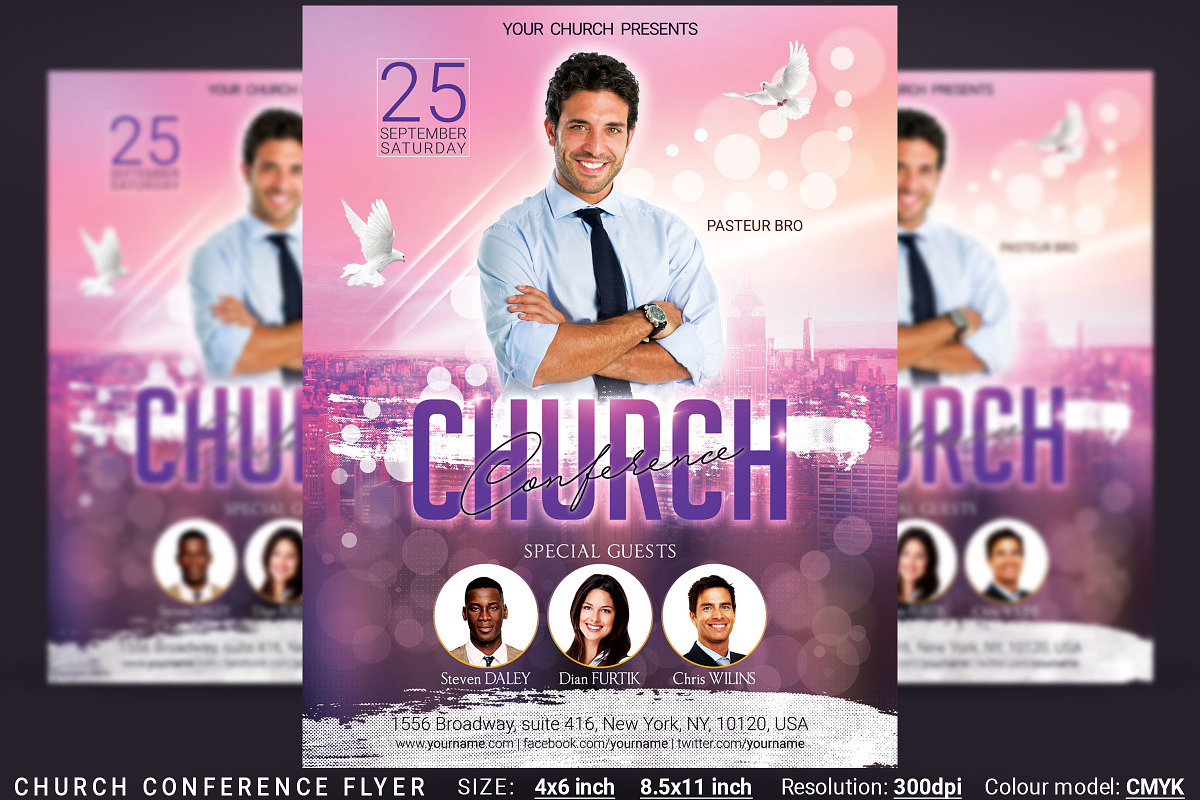 Church Conference Flyer Poster, a Flyer Template by Artolus