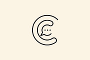Letter C Chat Talk Logo Template