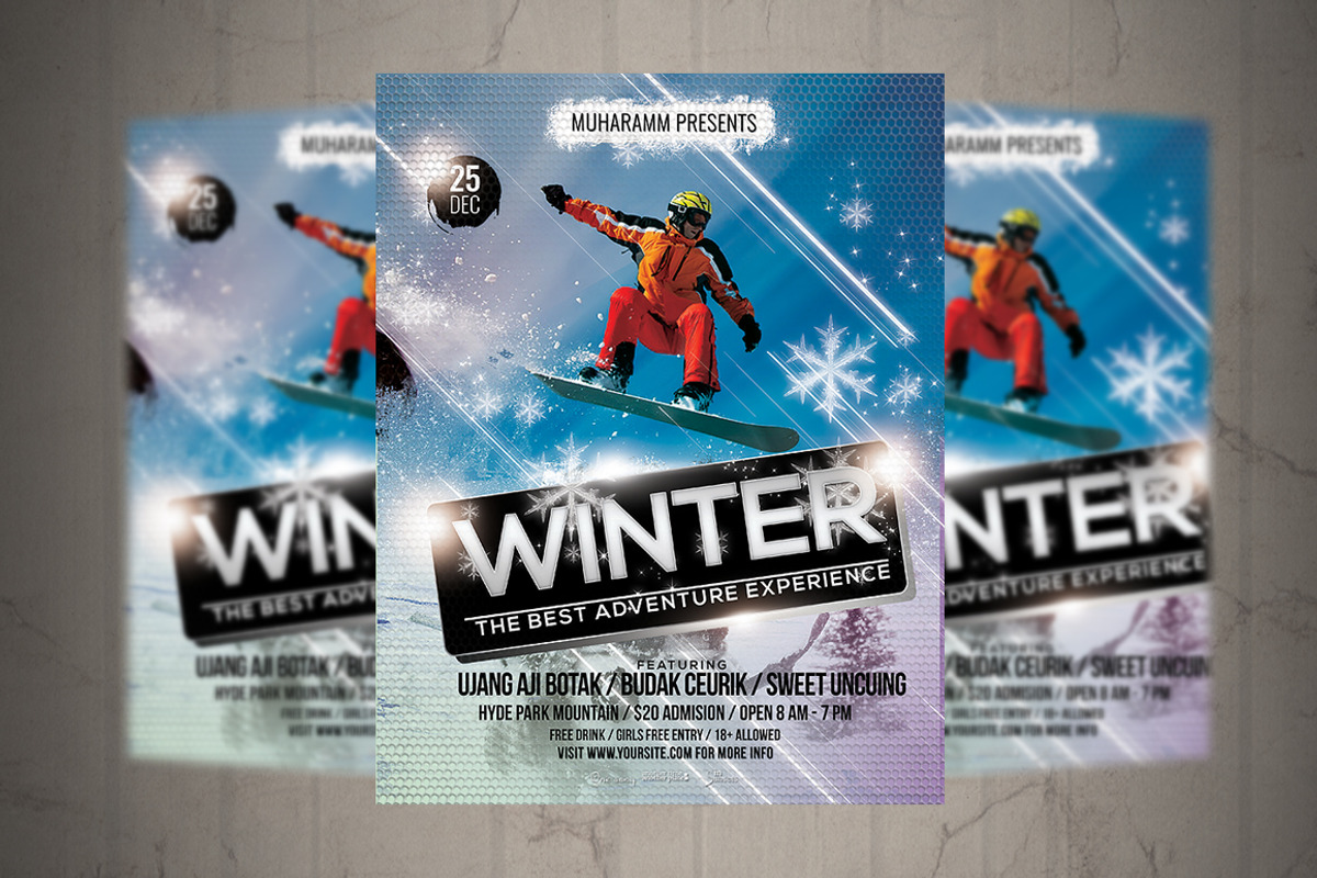Winter Flyer / Poster, a Flyer Template by Septian