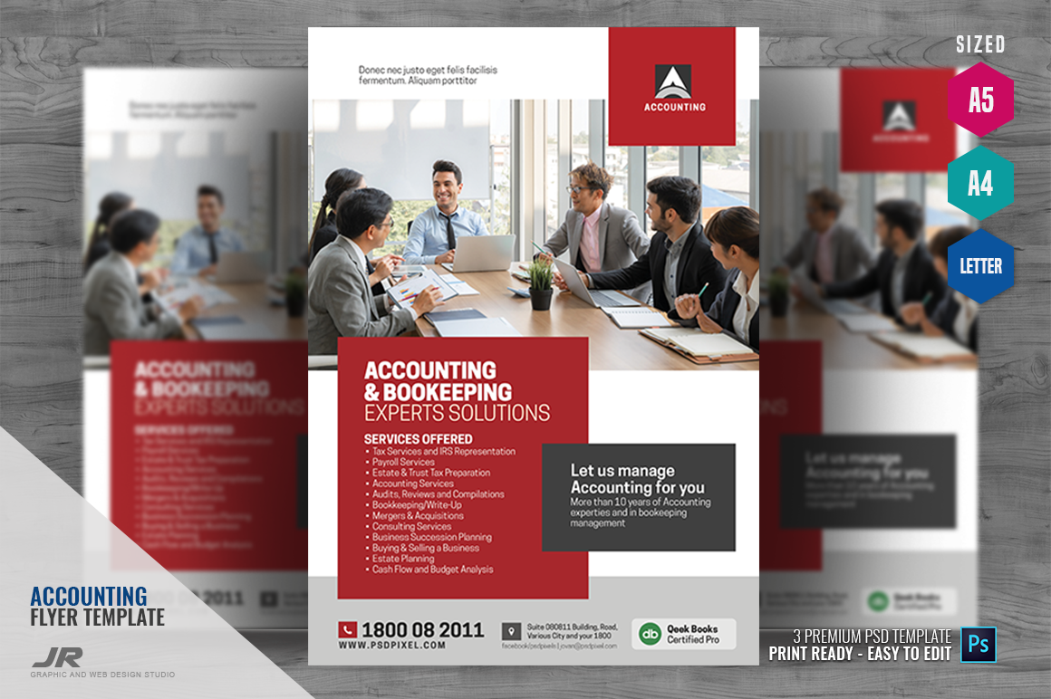 Accounting and Bookkeeping Flyer, a Flyer Template by PSDPixel ...