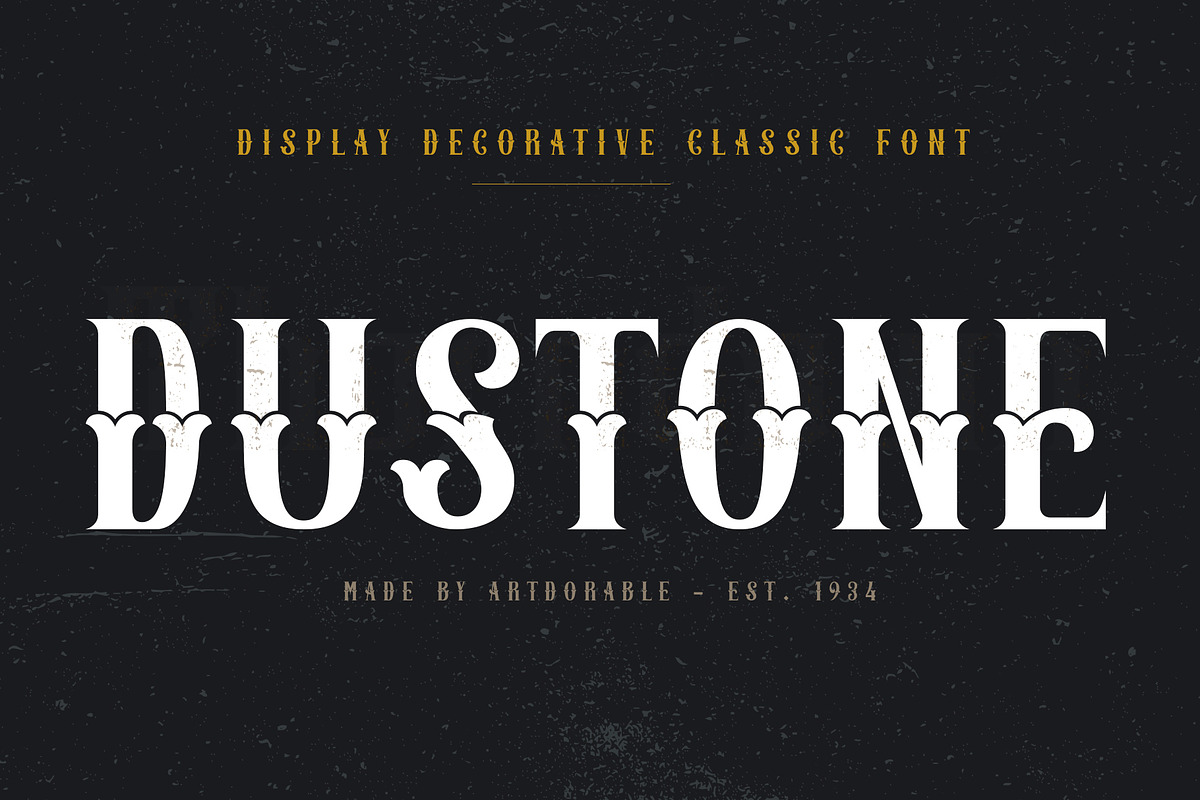 Dustone - Vintage Display Font, a Sans Serif Font by Artdorable