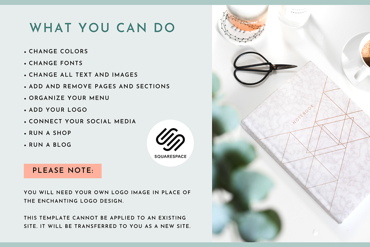 Enchanting Squarespace Website Template