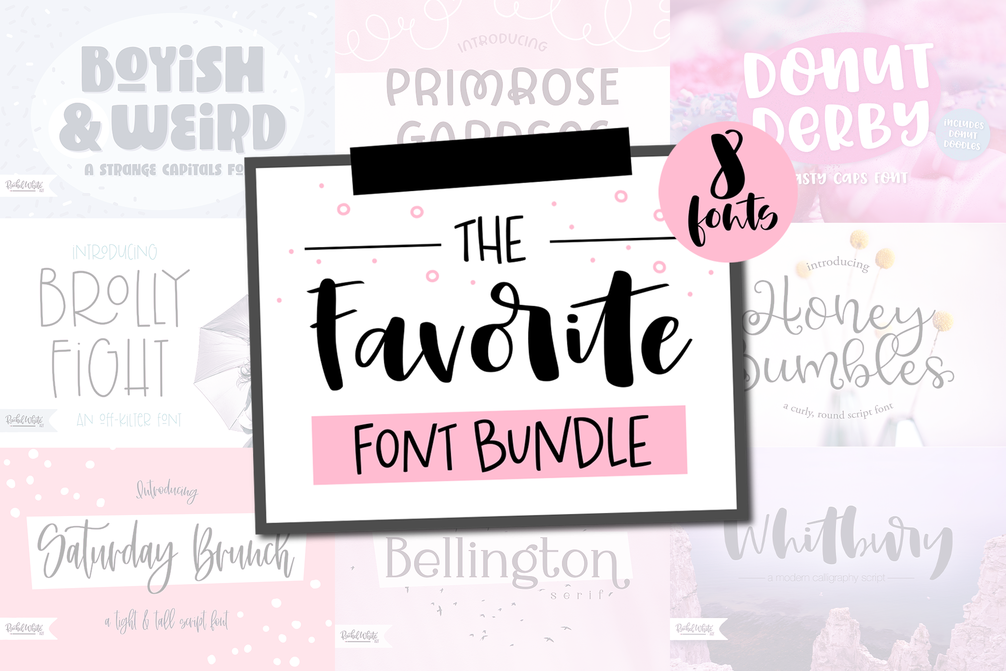 Favorite Font Bundle, 8 Fonts | Creative Market