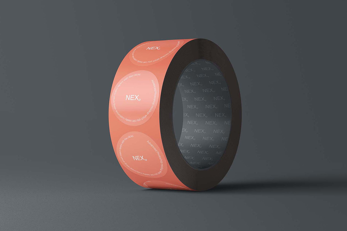 Stickers Roll Mockup, an Advertising Mockup by Graphic Pear