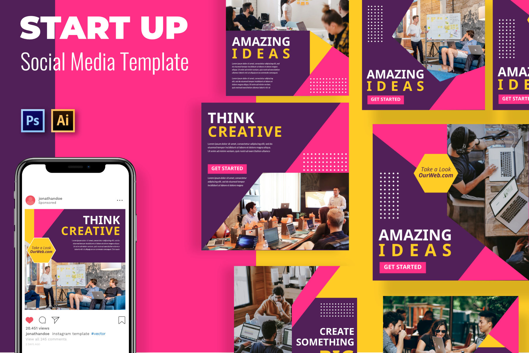 Amazing Ideas Social Media, a Social Media Template by AQR Studio