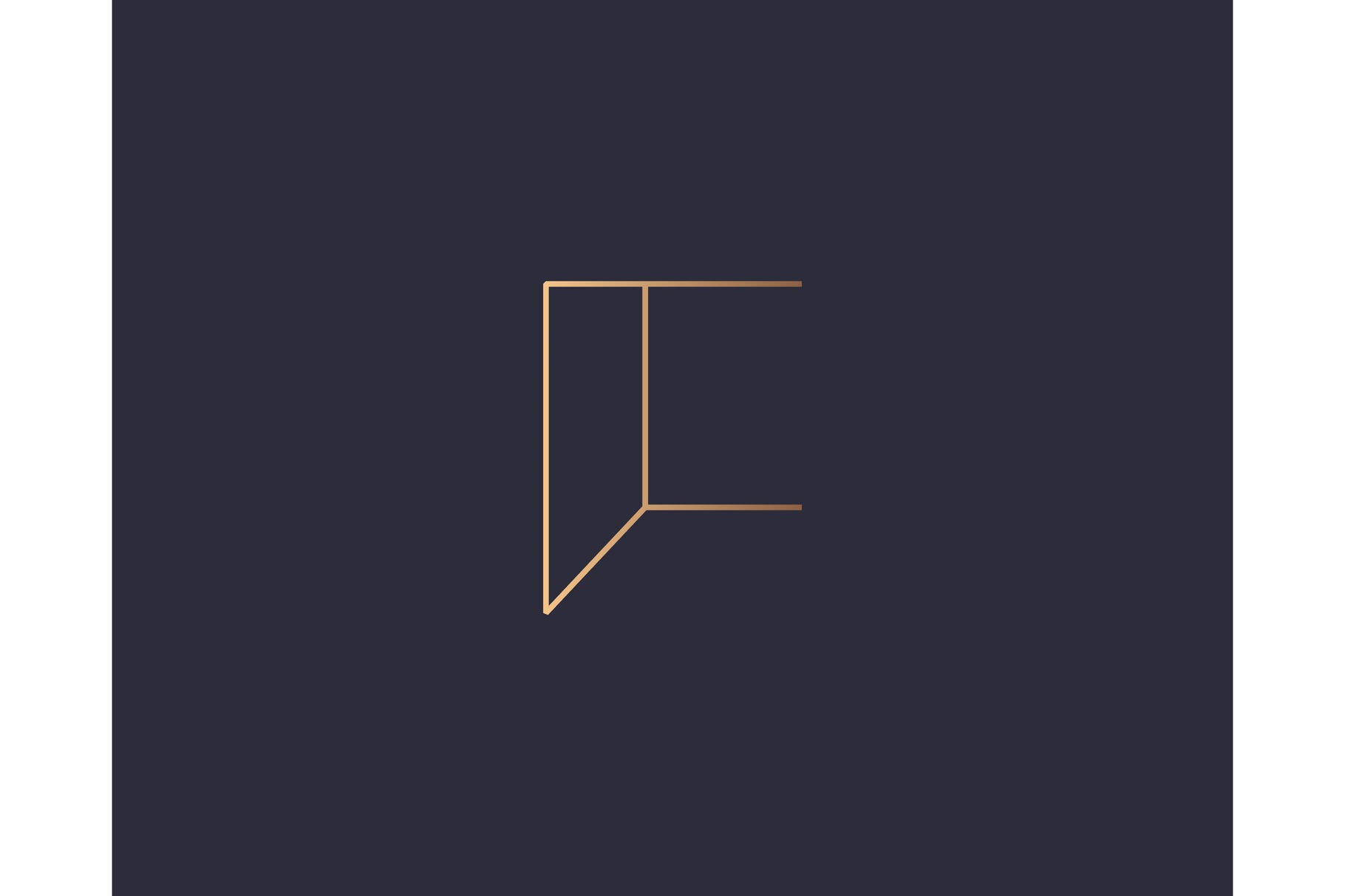 Letter F logo monogram, minimal, a Branding & Logo Template by Bureau