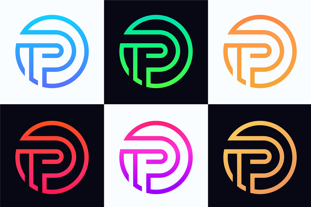P letter linear logo icon emblem, a Branding & Logo Template by craftlove